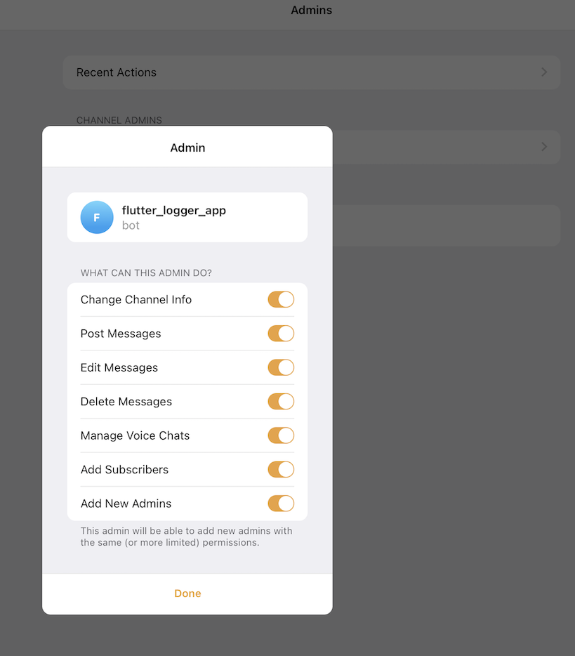 Flutter App Use Telegram Bot